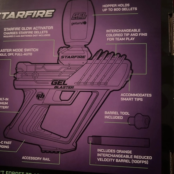 Gel Blaster | Toys | Gel Blaster Starfire Glow In The Dark Gellet ...